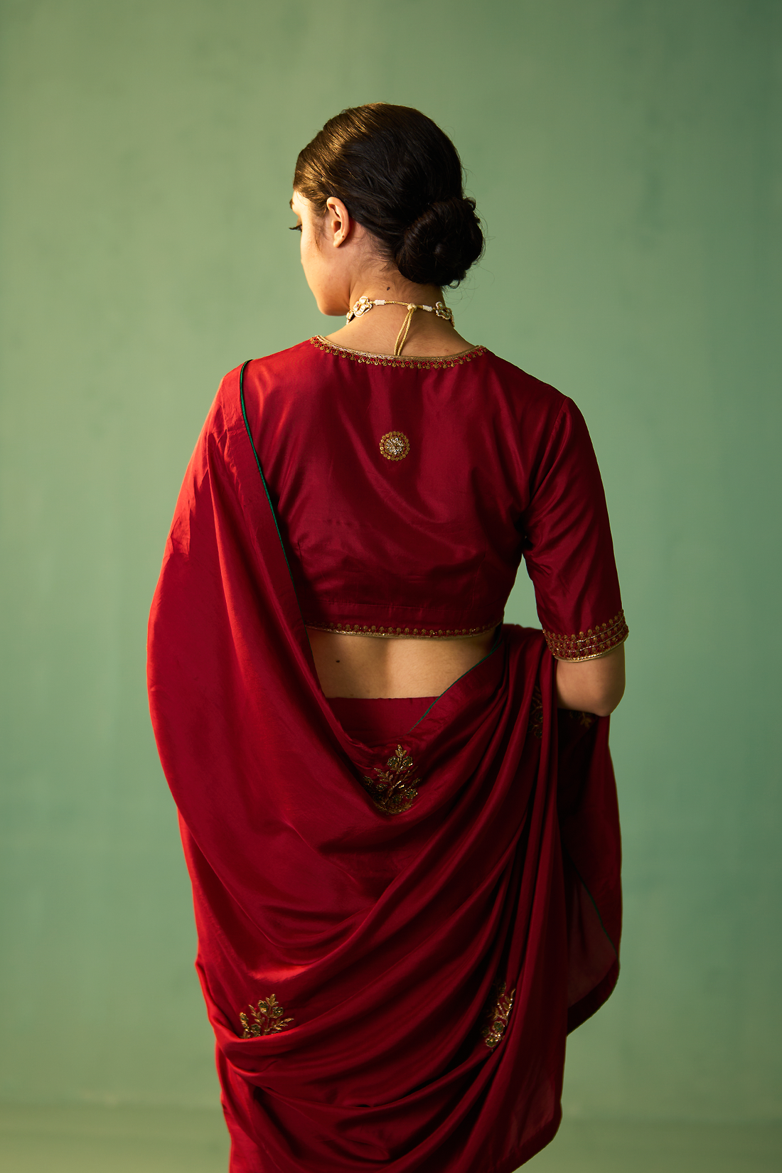 DEVIKA SAREE - MAROON RED – Nisharahmedofficial